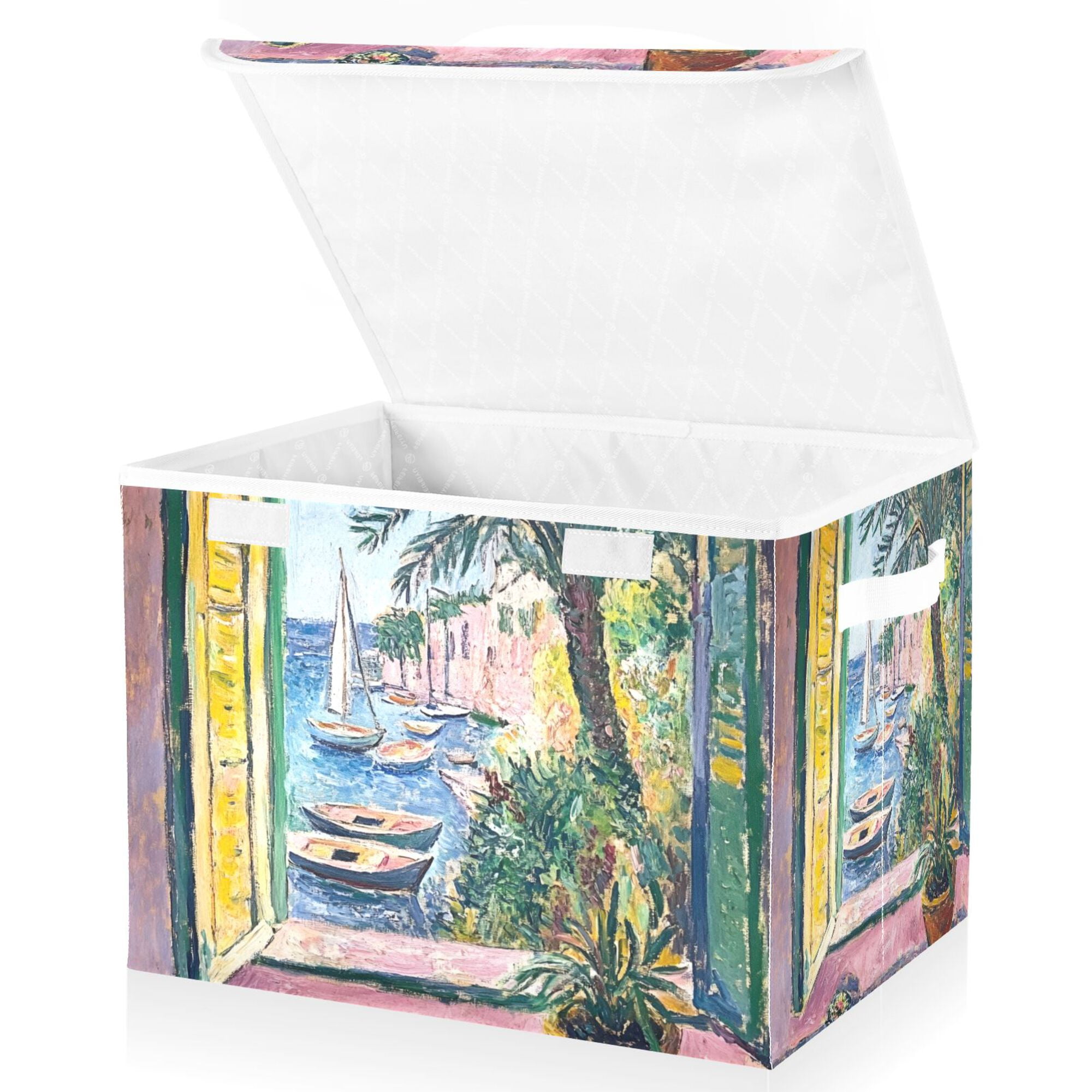 Yayeee Collapsible Cube Storage Bin with Lid Fabric Closet Decorative ...