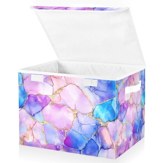 Yayeee Collapsible Cube Storage Bin with Lid Fabric Closet Decorative ...
