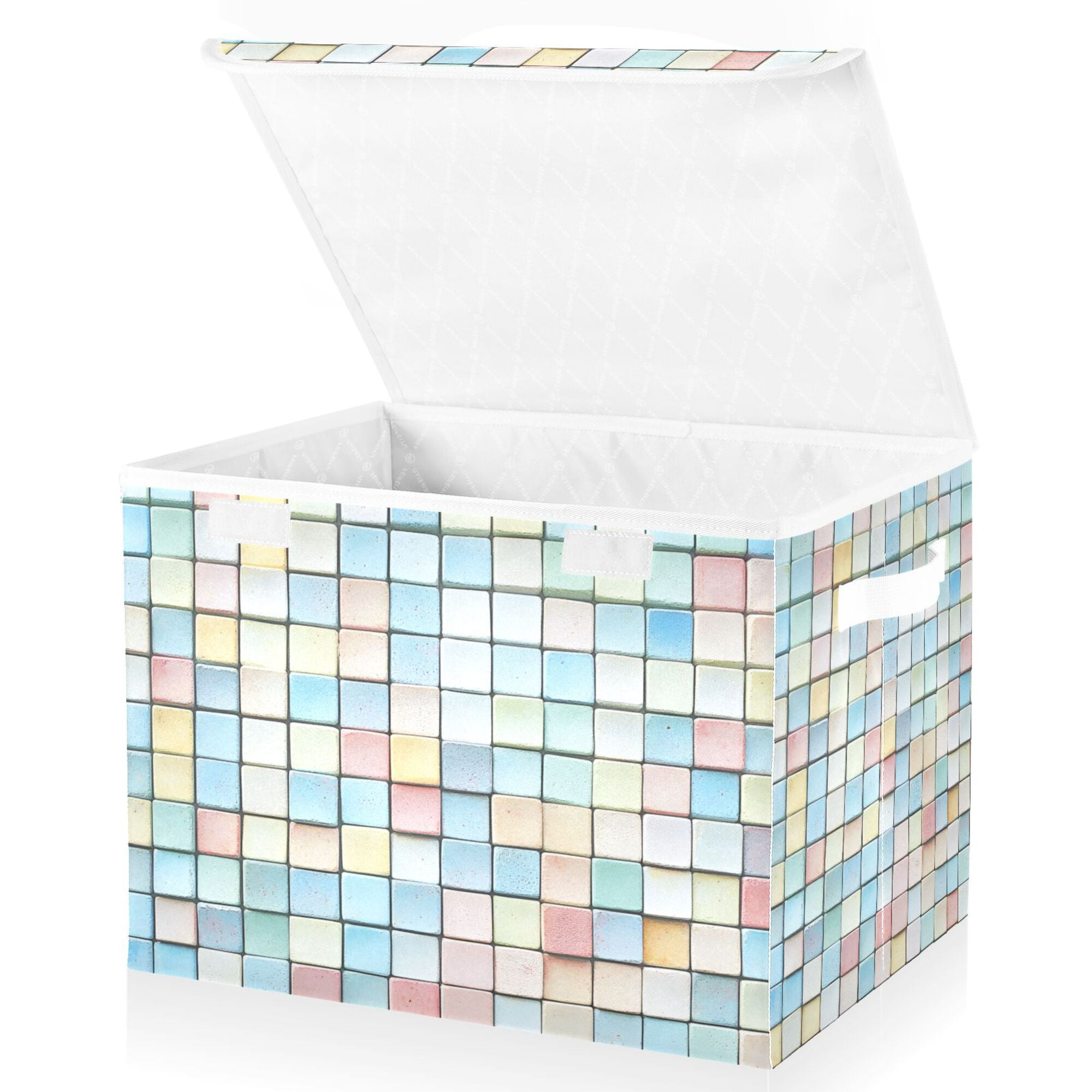 Yayeee Collapsible Cube Storage Bin with Lid Fabric Closet Decorative ...