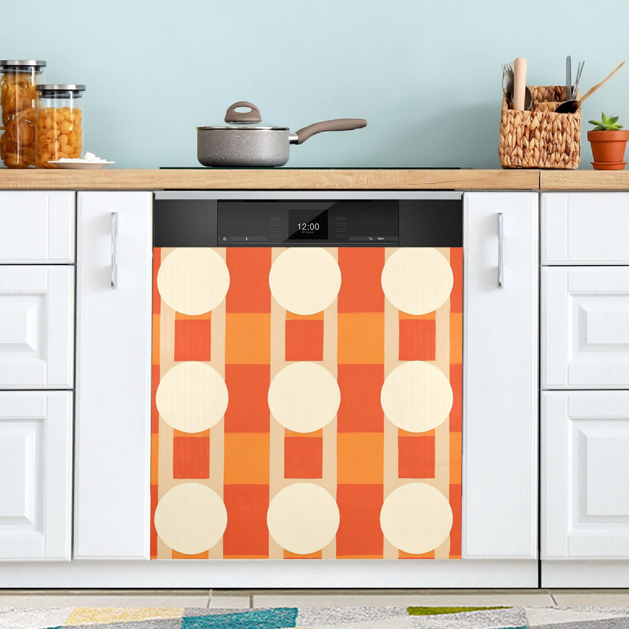 Yayeee Magnetic Dishwasher Cover for The Front Decoration Home Kitchen ...