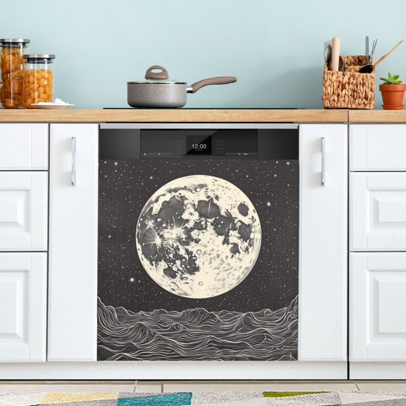 Yayeee Dishwasher Magnetic Cover Front Decoration Refrigerator Sheet ...