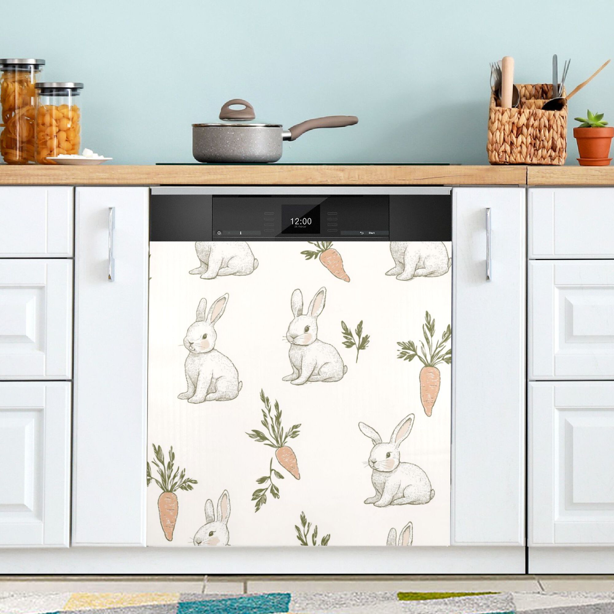 Yayeee Dishwasher Magnetic Cover Front Decoration Refrigerator Sheet ...