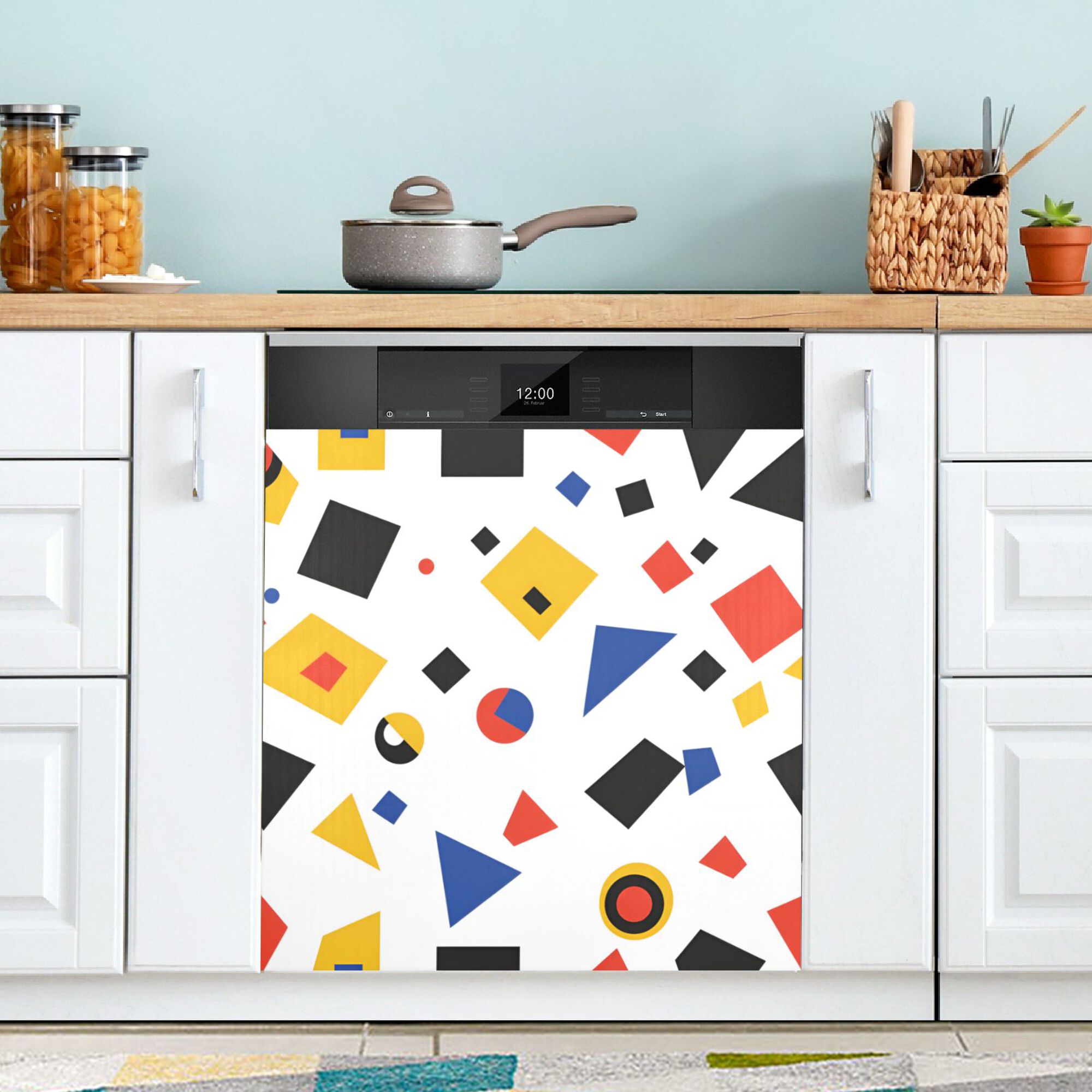 Yayeee Dishwasher Magnetic Cover Front Decoration Refrigerator Sheet ...