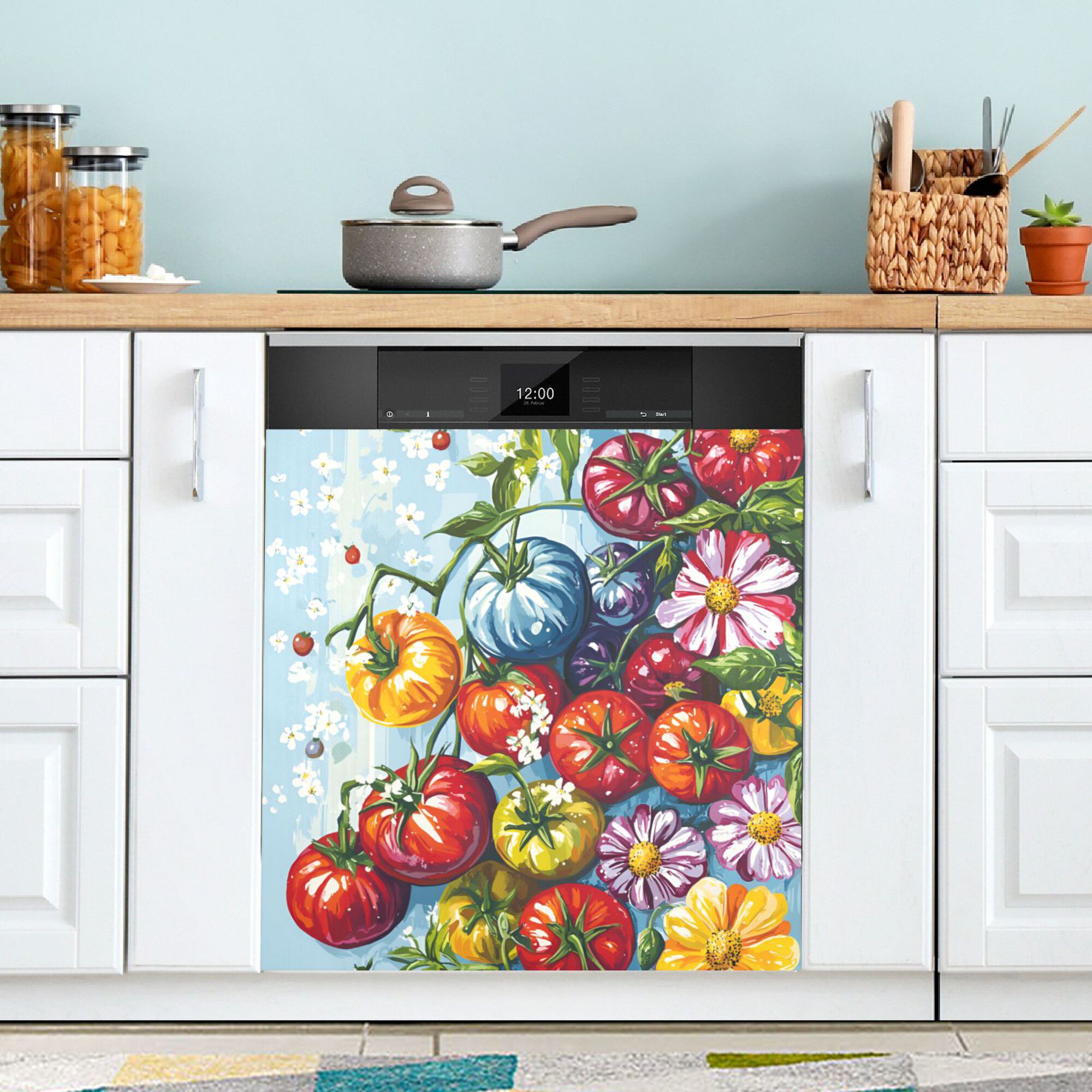Yayeee Dishwasher Magnetic Cover Front Decoration Refrigerator Sheet ...