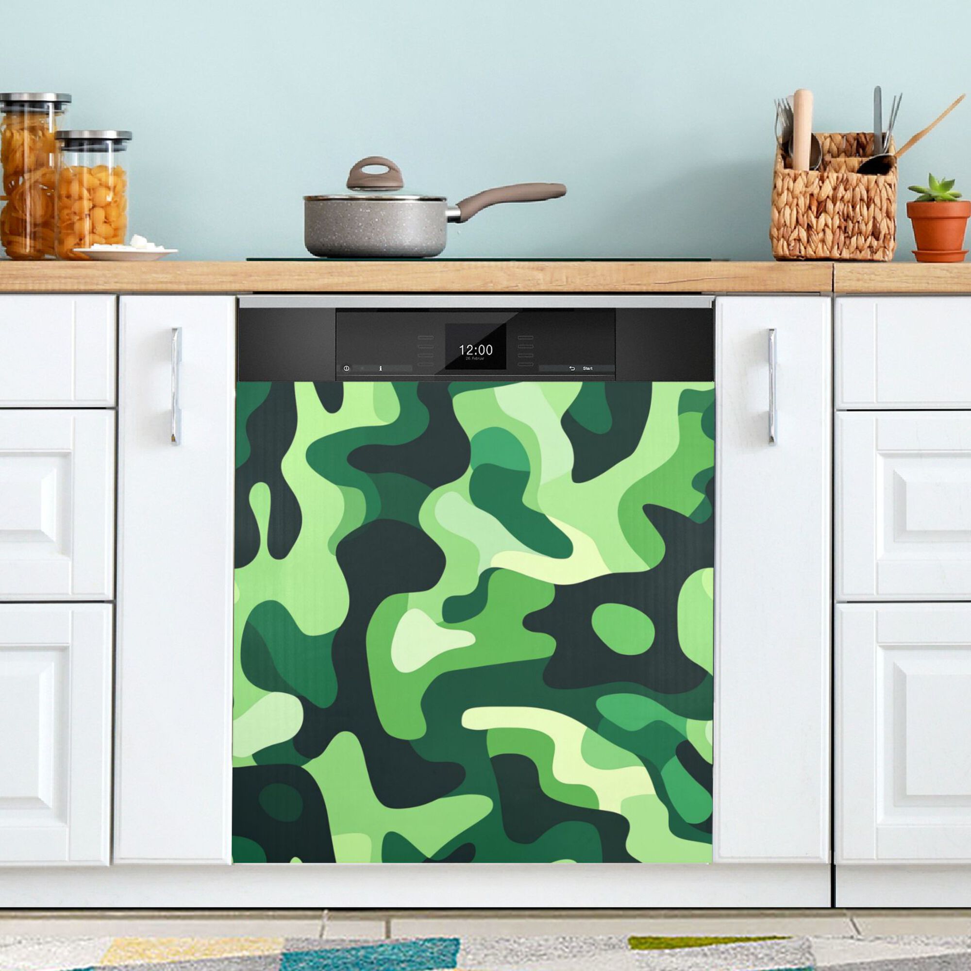 Yayeee Dishwasher Magnetic Cover Front Decoration Refrigerator Sheet ...