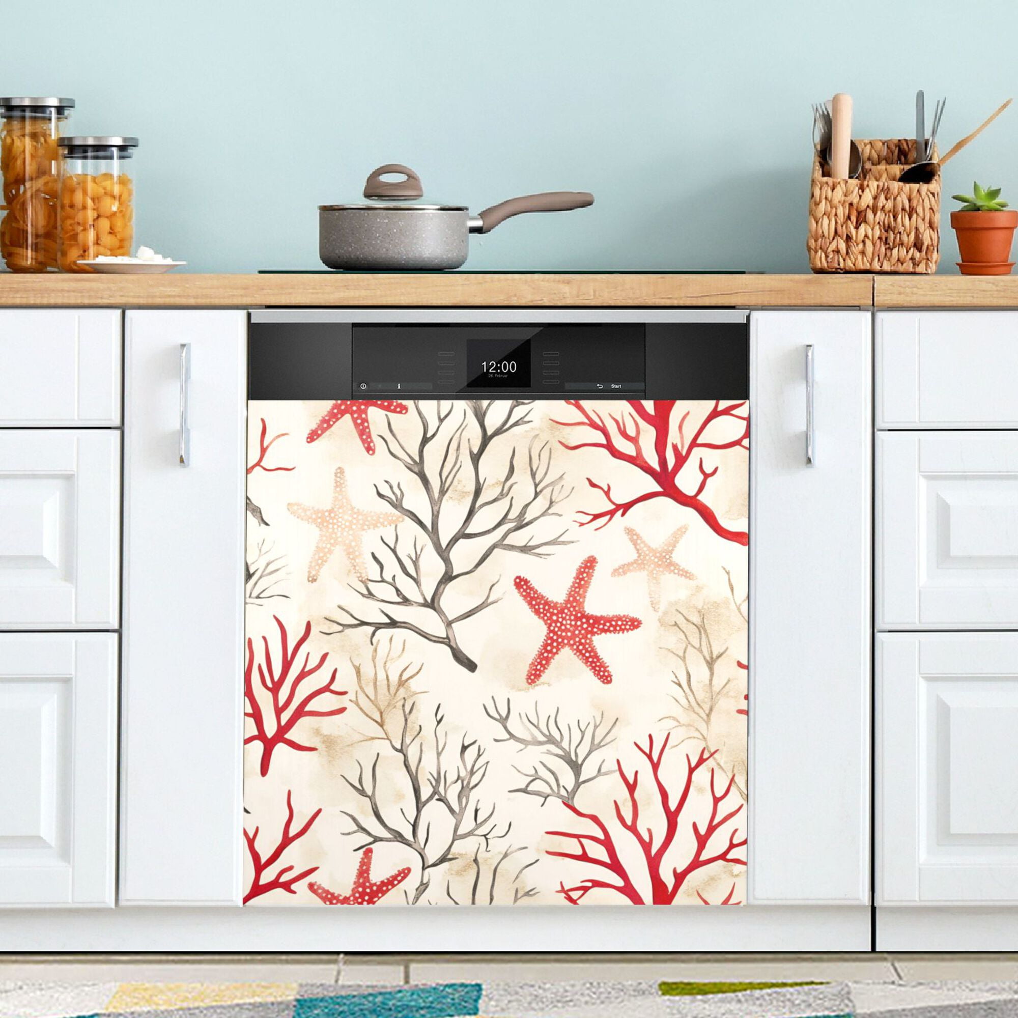 Yayeee Magnetic Dishwasher Cover for The Front Decoration Home Kitchen ...