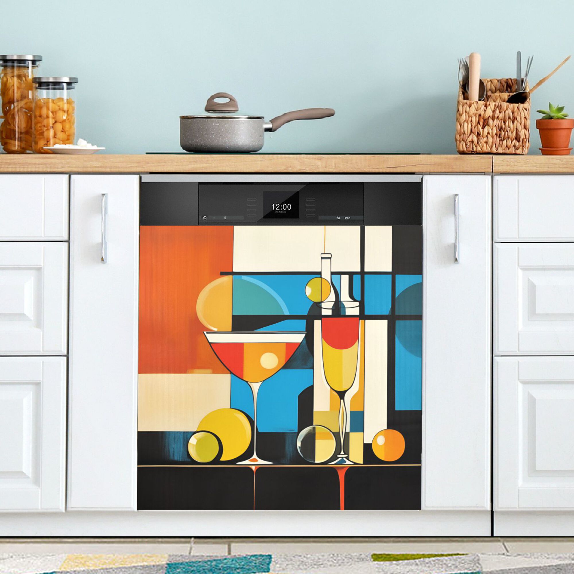 Yayeee Dishwasher Magnetic Cover Front Decoration Refrigerator Sheet ...