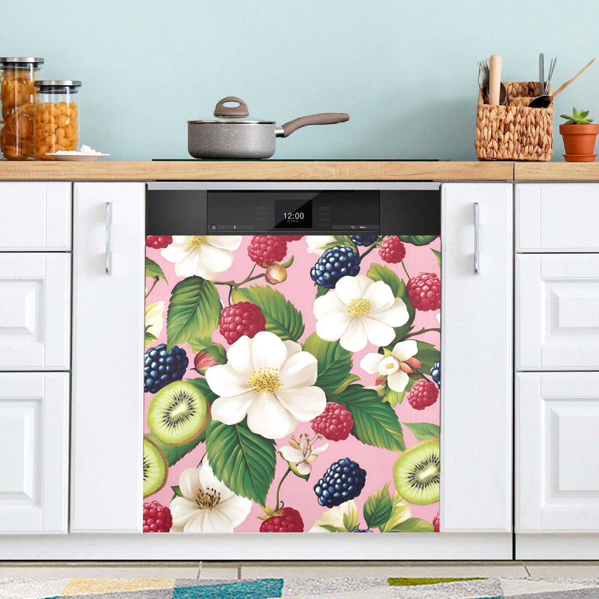 Yayeee Dishwasher Magnetic Cover Front Decoration Refrigerator Sheet ...