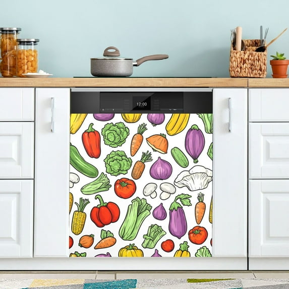 Yayeee Dishwasher Magnetic Cover Front Decoration Refrigerator Sheet ...