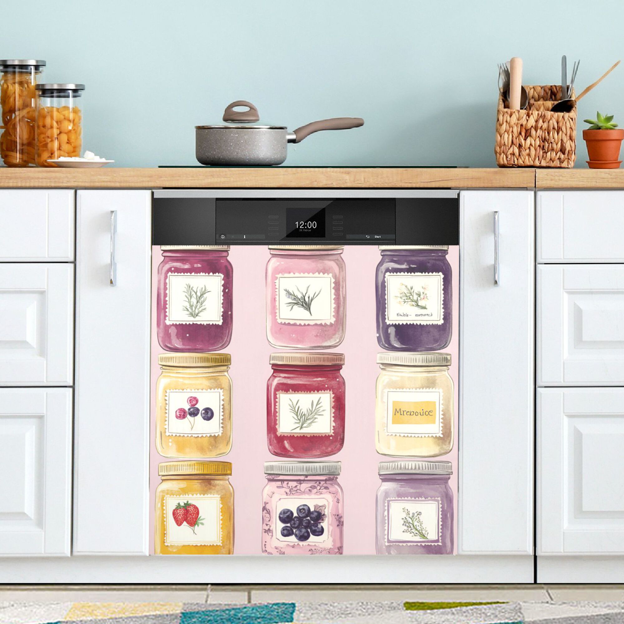 Yayeee Dishwasher Magnetic Cover Front Decoration Refrigerator Sheet ...