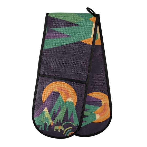 Yayeee Double Oven Mitt Kitchen Heat Resistant Baking 35