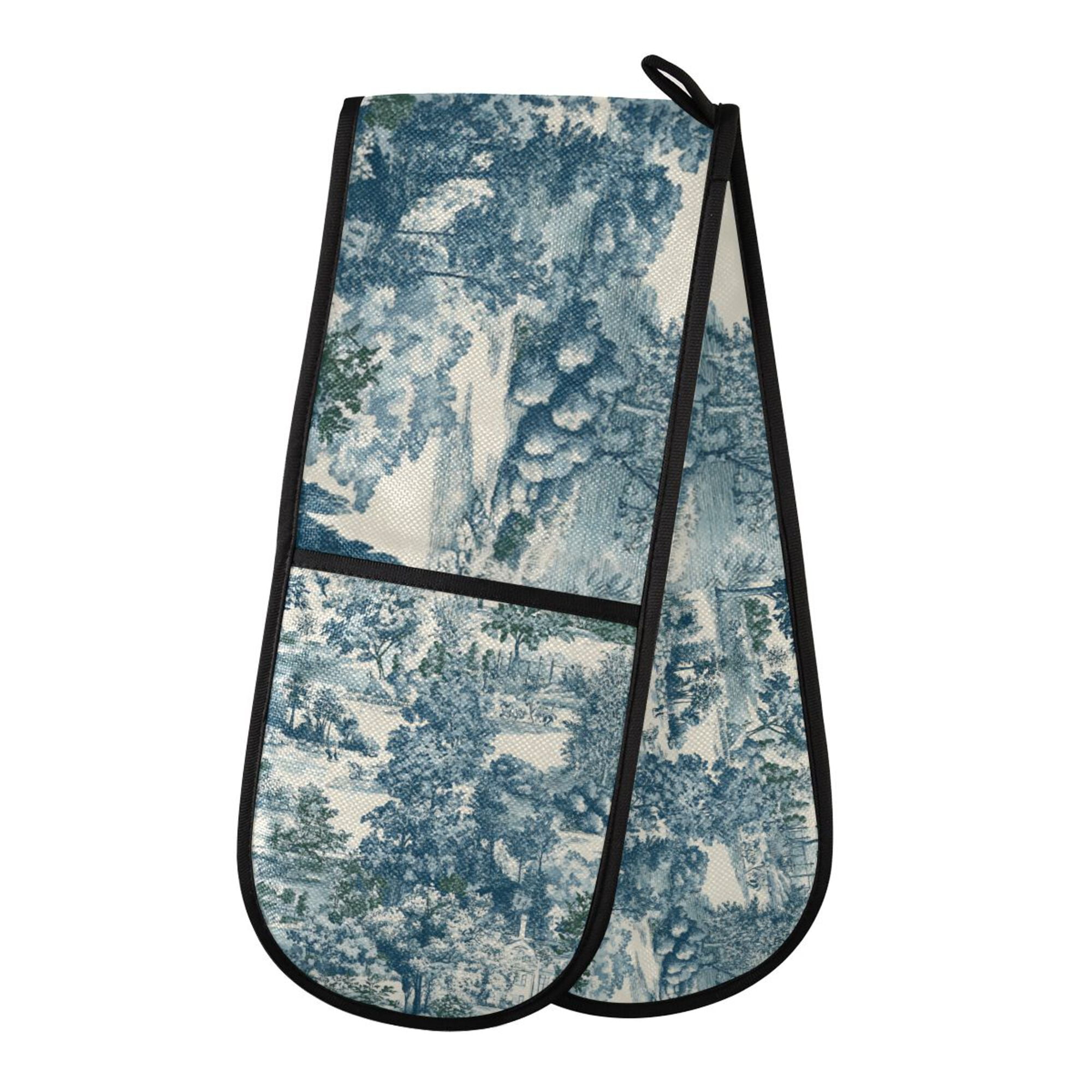 Yayeee Double Oven Mitt Kitchen Heat Resistant Baking 35" x7" Quilted ...