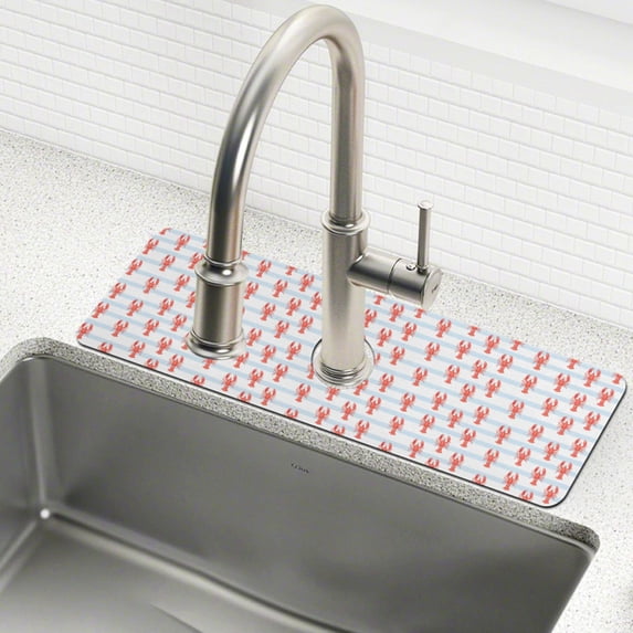 Yayeee Faucet Mat for Kitchen Sink 14.7" Diatomite Long Splash Guard ...