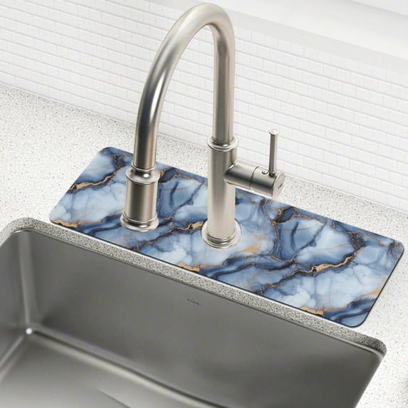 Yayeee Faucet Mat for Kitchen Sink 30" Diatomite Long Splash Guard Pad ...