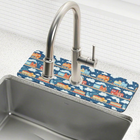 Yayeee Faucet Mat for Kitchen Sink 30" Diatomite Long Splash Guard Pad ...