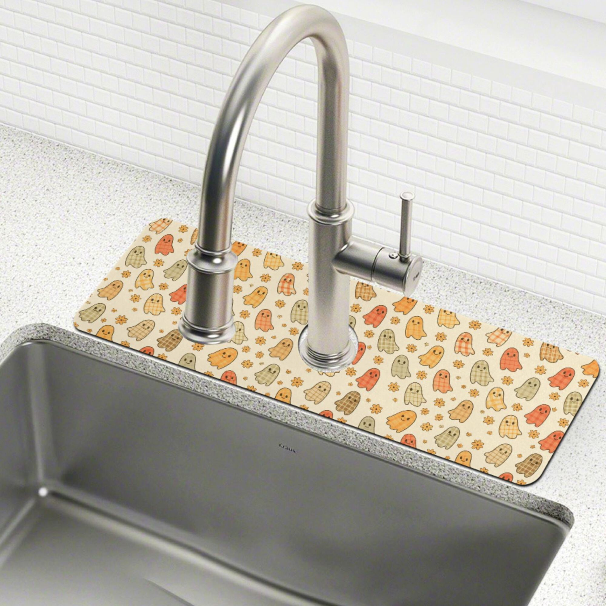 Yayeee Faucet Mat for Kitchen Sink 30" Diatomite Long Splash Guard Pad ...