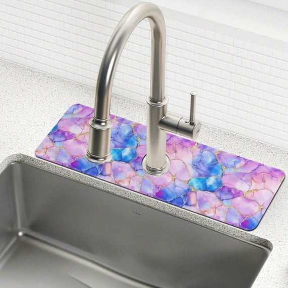 Yayeee Faucet Mat for Kitchen Sink 30" Diatomite Long Splash Guard Pad ...