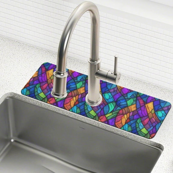 Yayeee Faucet Mat for Kitchen Sink 30" Diatomite Long Splash Guard Pad ...