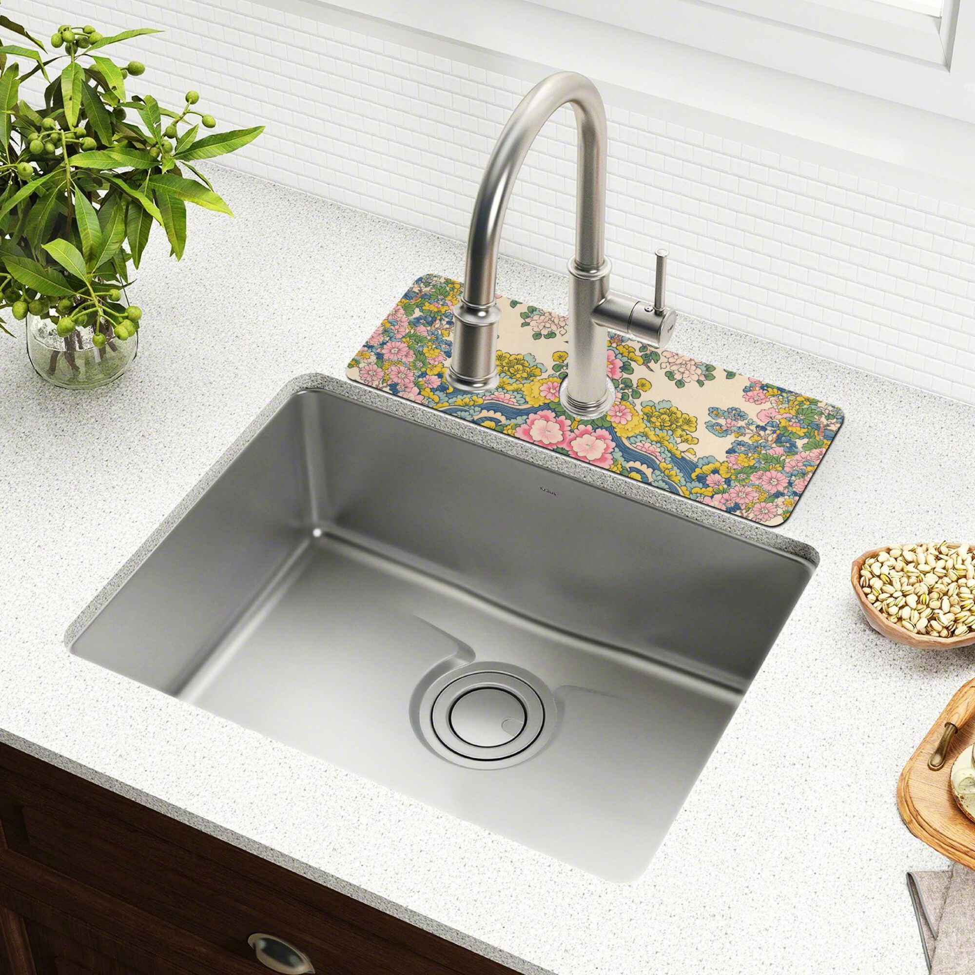 Yayeee Faucet Mat for Kitchen Sink 30" Diatomite Long Splash Guard Pad ...