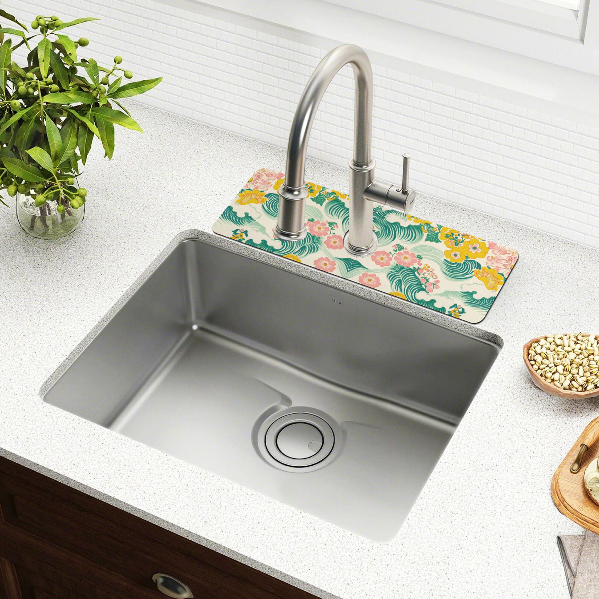 Yayeee Faucet Mat for Kitchen Sink 30" Diatomite Long Splash Guard Pad ...