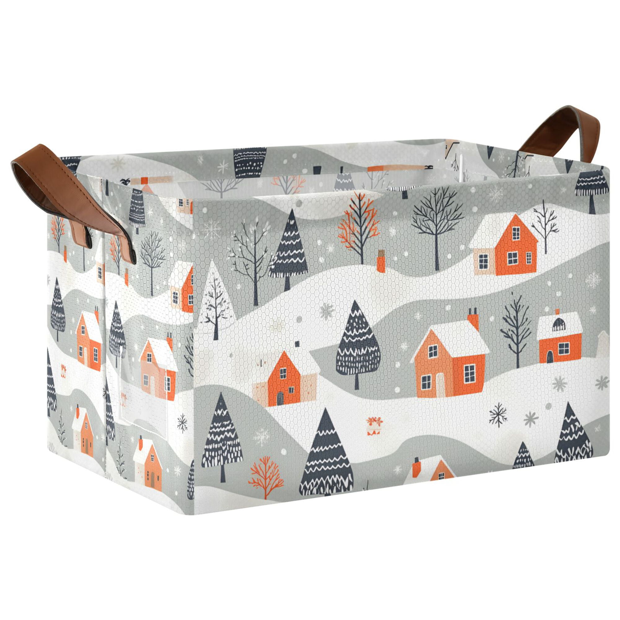 Yayeee Foldable Storage Basket with Handles Waterproof Cloth Bins ...