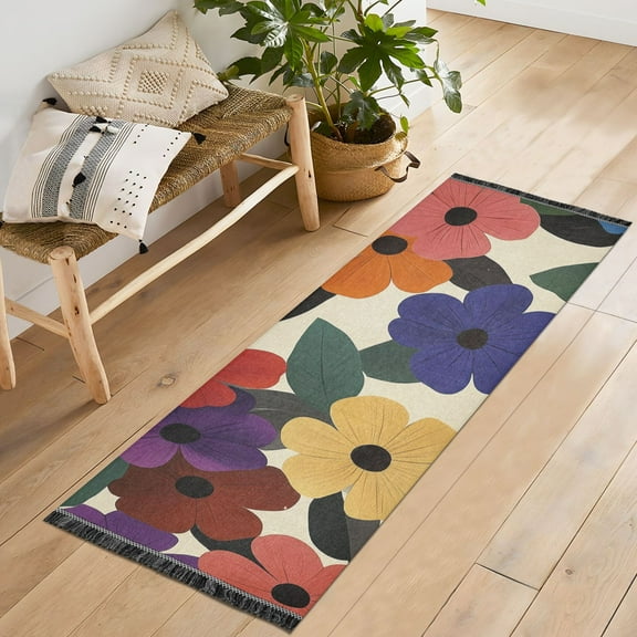 Custom Size Runner Rug Fleur De Lis French Design Gray Color 26 or 31 ...