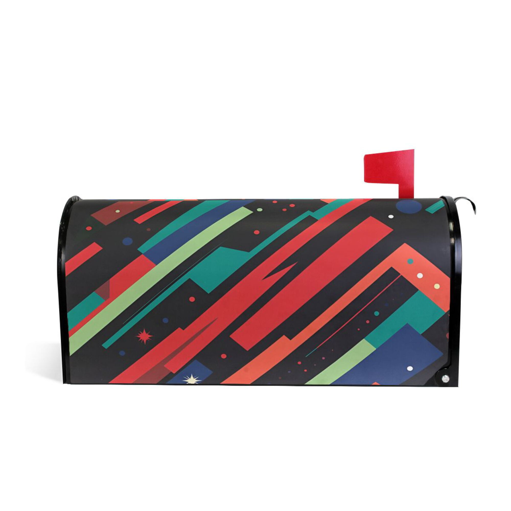 Yayeee Mailbox Cover Magnetic Large Size, Blue Abstract Lines Post Box ...