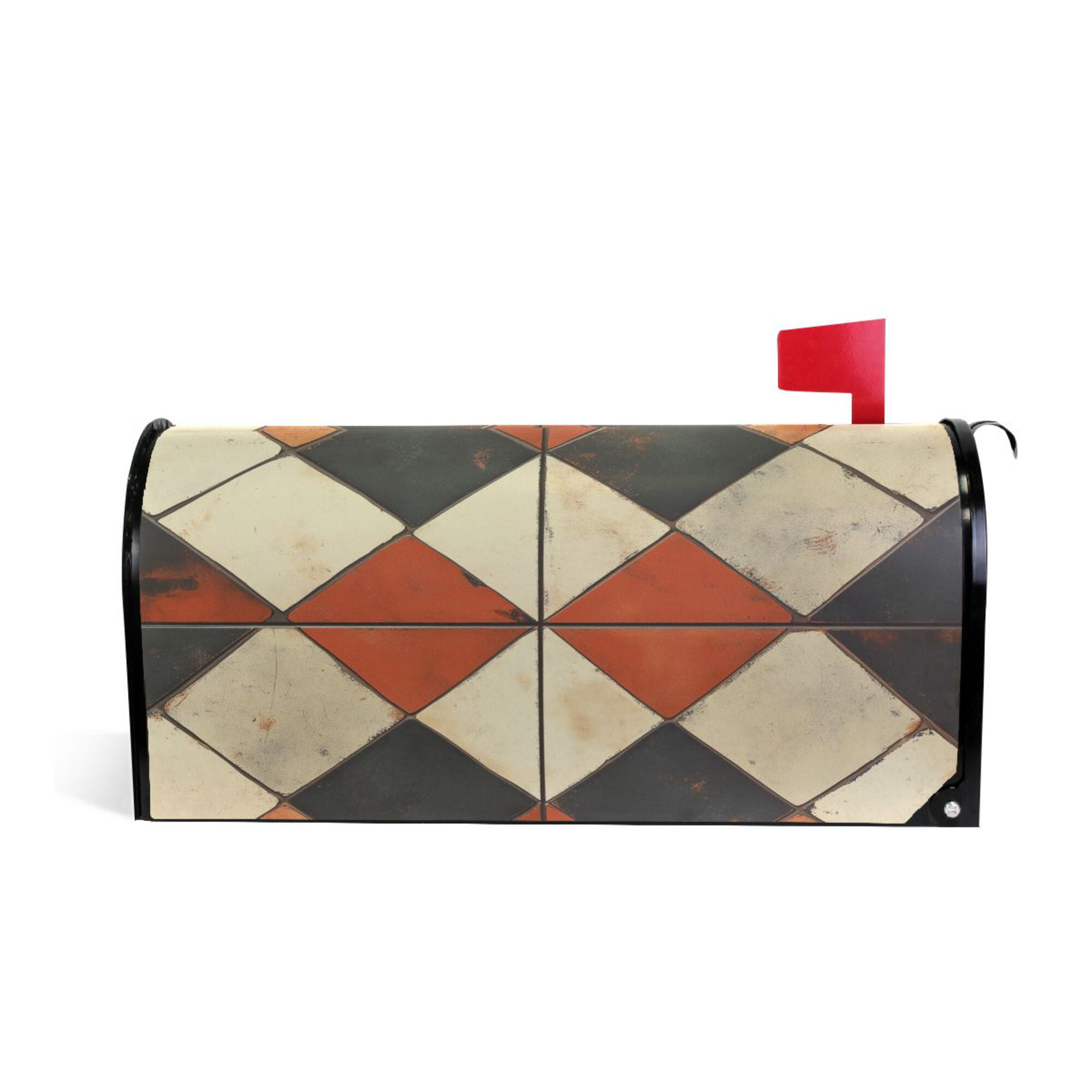 Yayeee Mailbox Cover Magnetic Large Size, Checkered Pattern Post Box ...