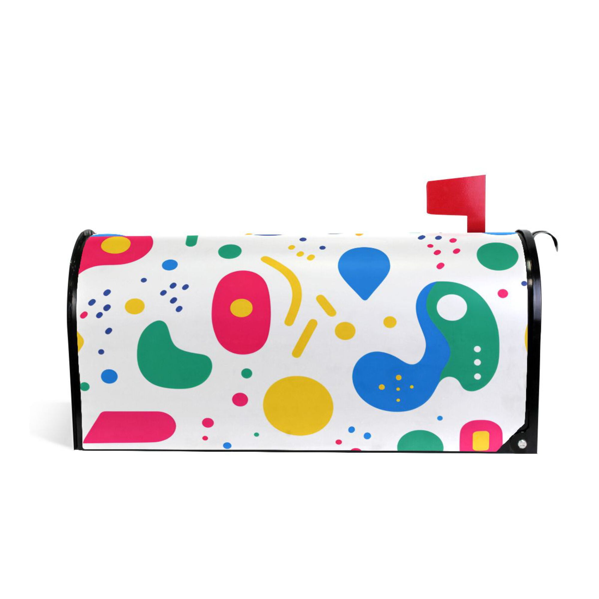 Yayeee Mailbox Cover Magnetic Large Size, Colorful Round Post Box Cover ...