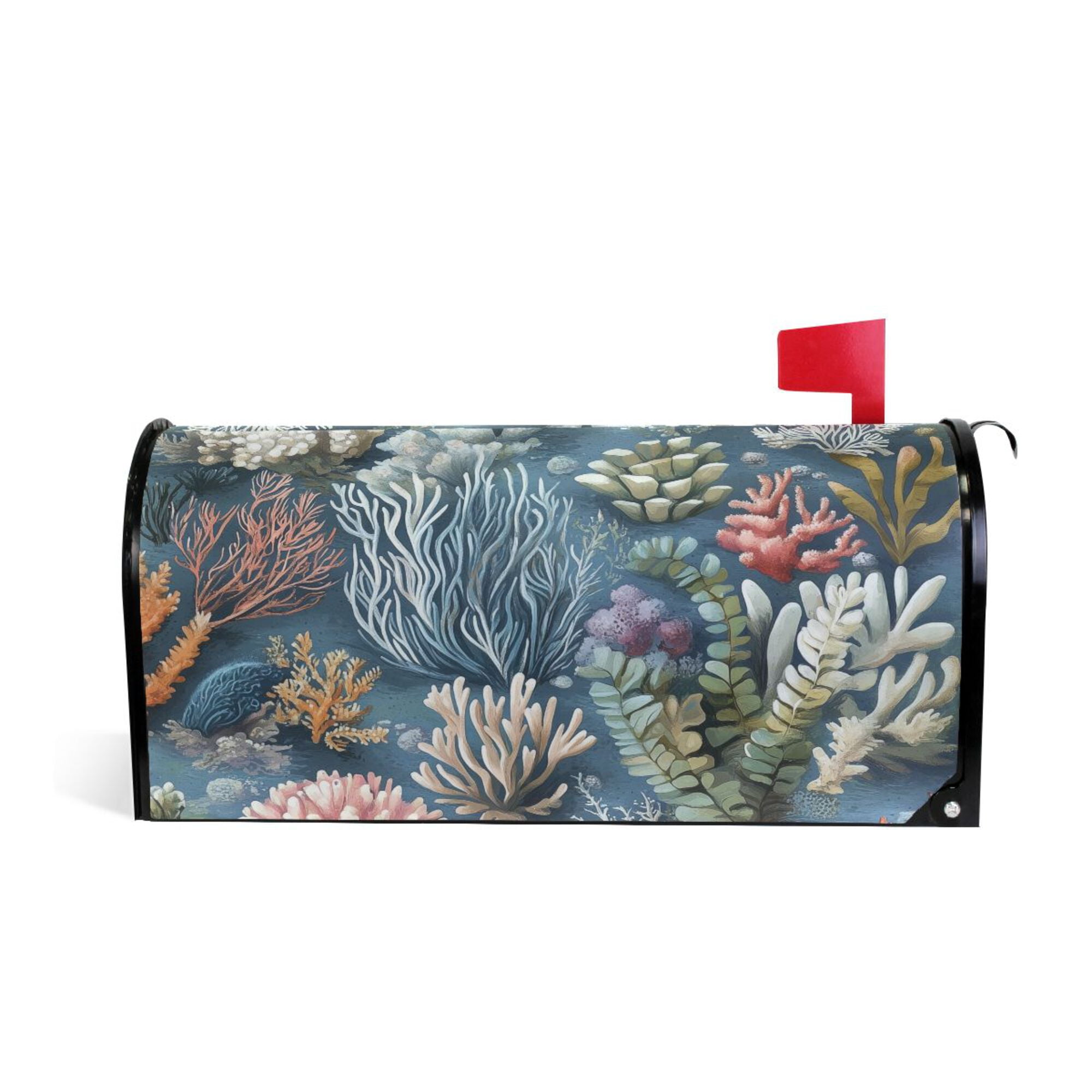 Yayeee Mailbox Cover Magnetic Large Size Post Box Cover Wrap Decor, Sea ...