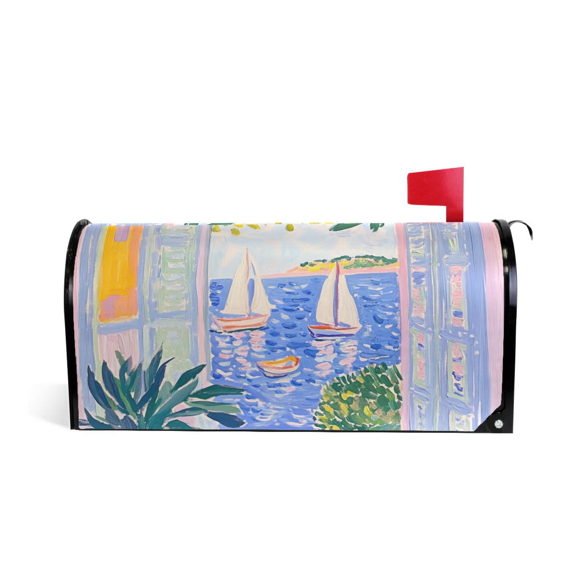 Yayeee Mailbox Cover Magnetic Large Size Post Box Cover Wrap Decor ...