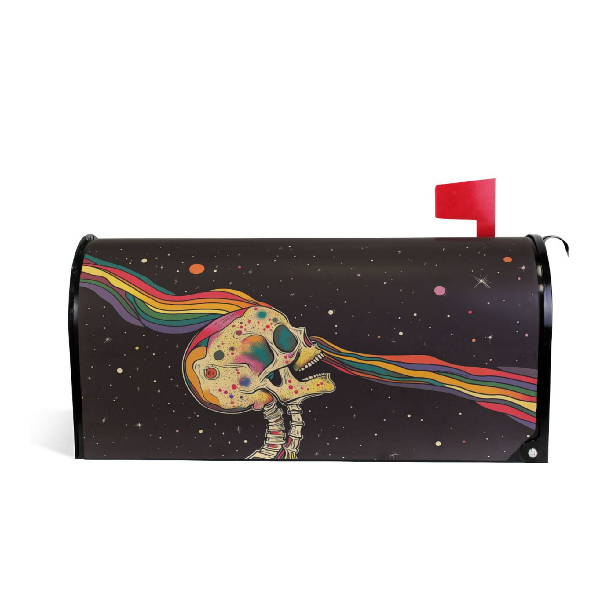 Yayeee Mailbox Cover Magnetic Large Size, Skeleton Stripes Post Box ...