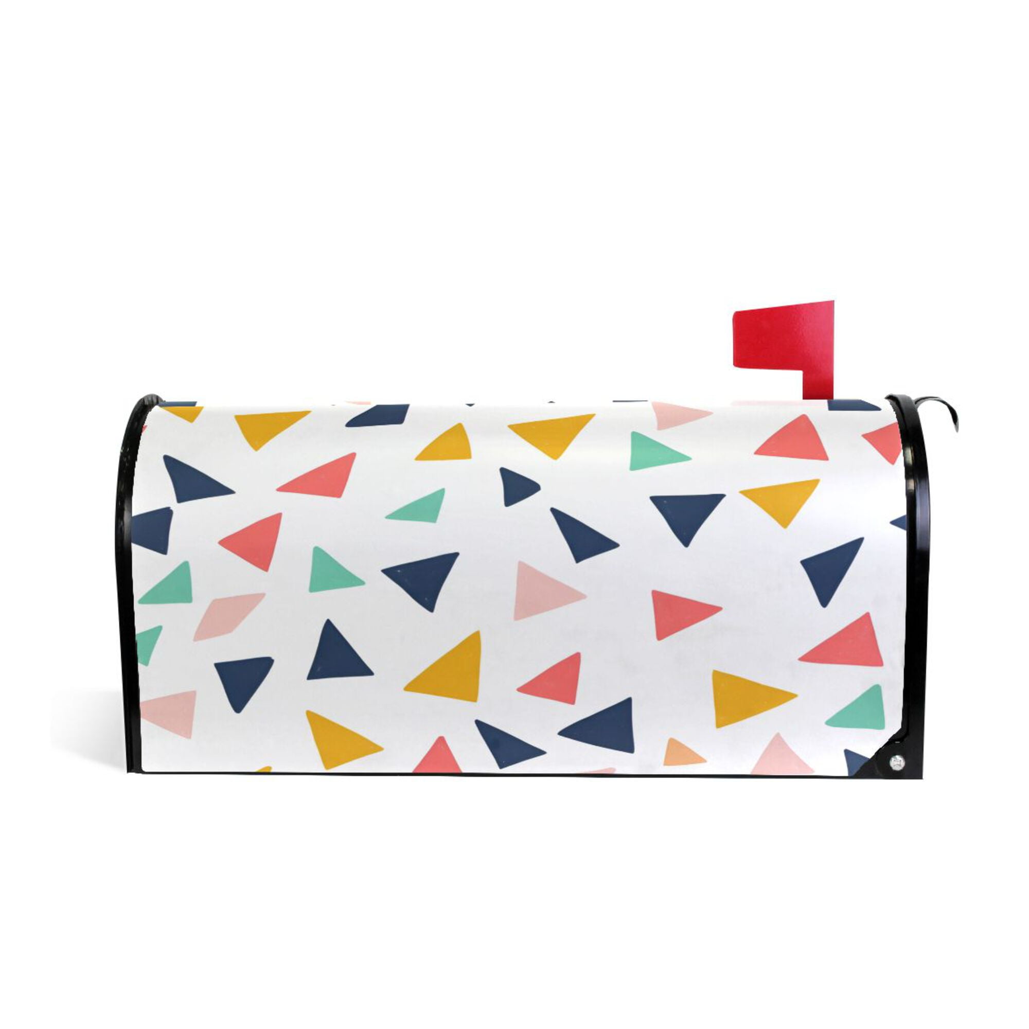 Yayeee Mailbox Cover Magnetic Large Size, White Minimalist Triangles ...