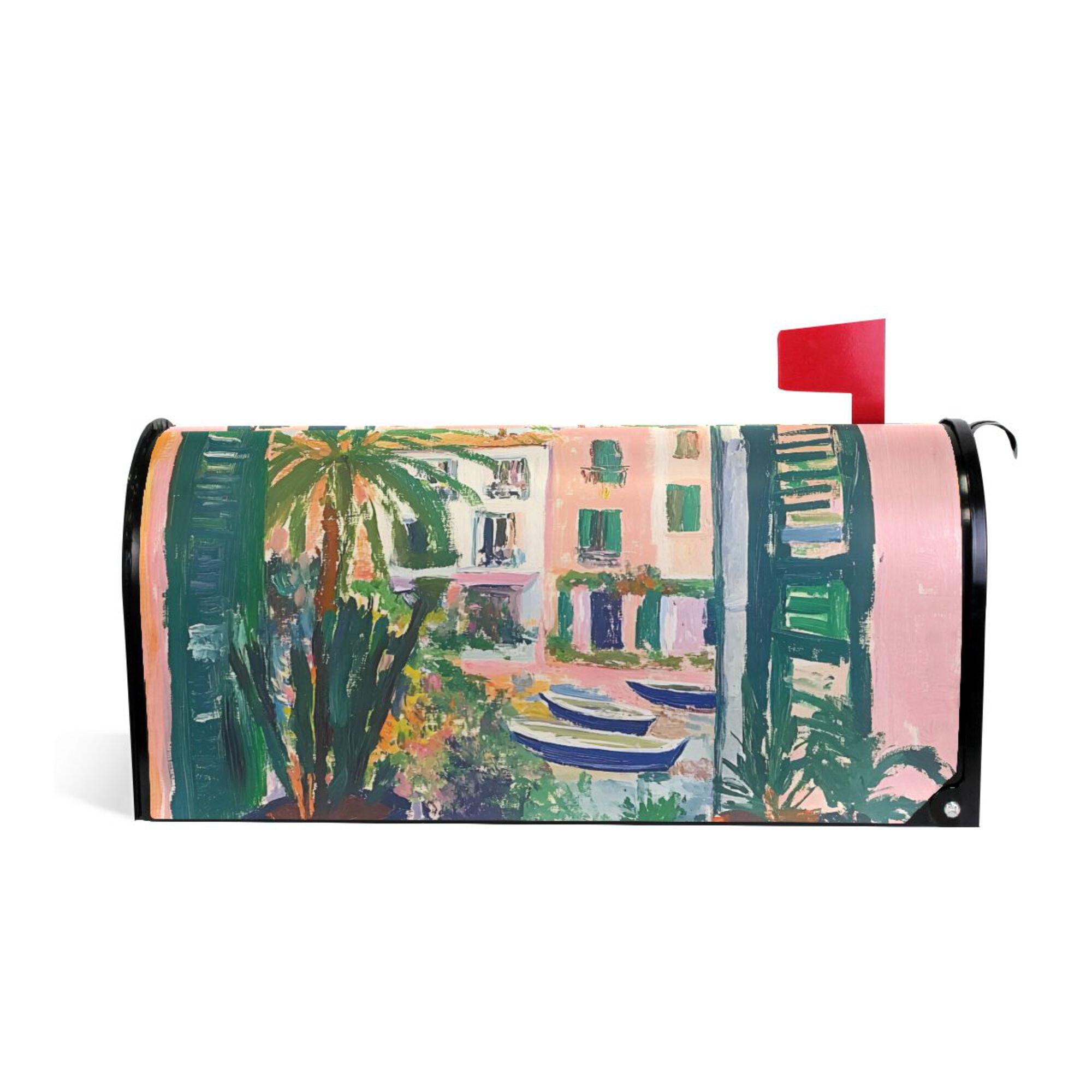 Yayeee Mailbox Cover Magnetic Large Size, Window Scene Post Box Cover ...