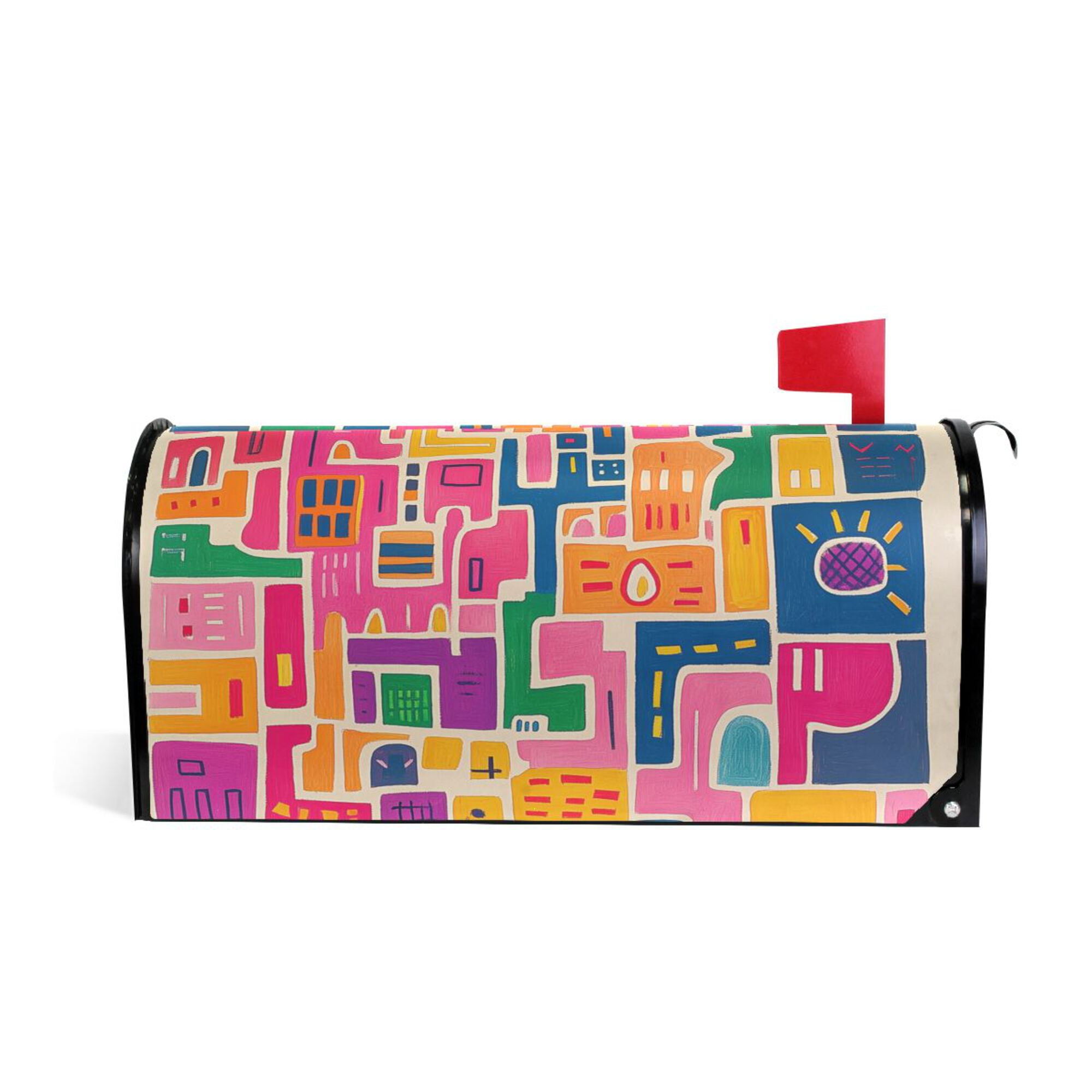 Yayeee Mailbox Cover Magnetic Standard Size Post Box Cover Wrap Decor ...