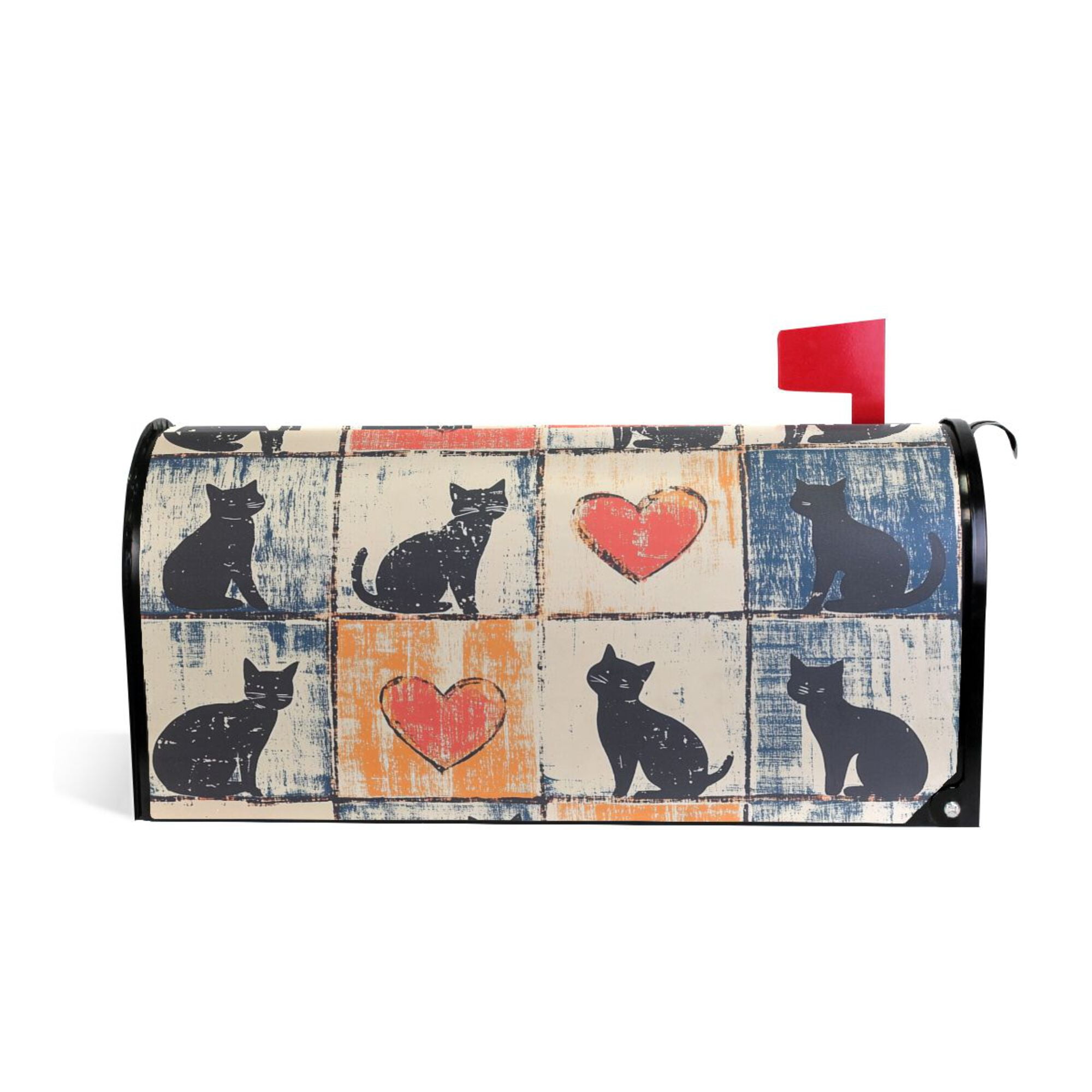 Yayeee Mailbox Cover Magnetic Standard Size, Cats and Hearts Post Box ...