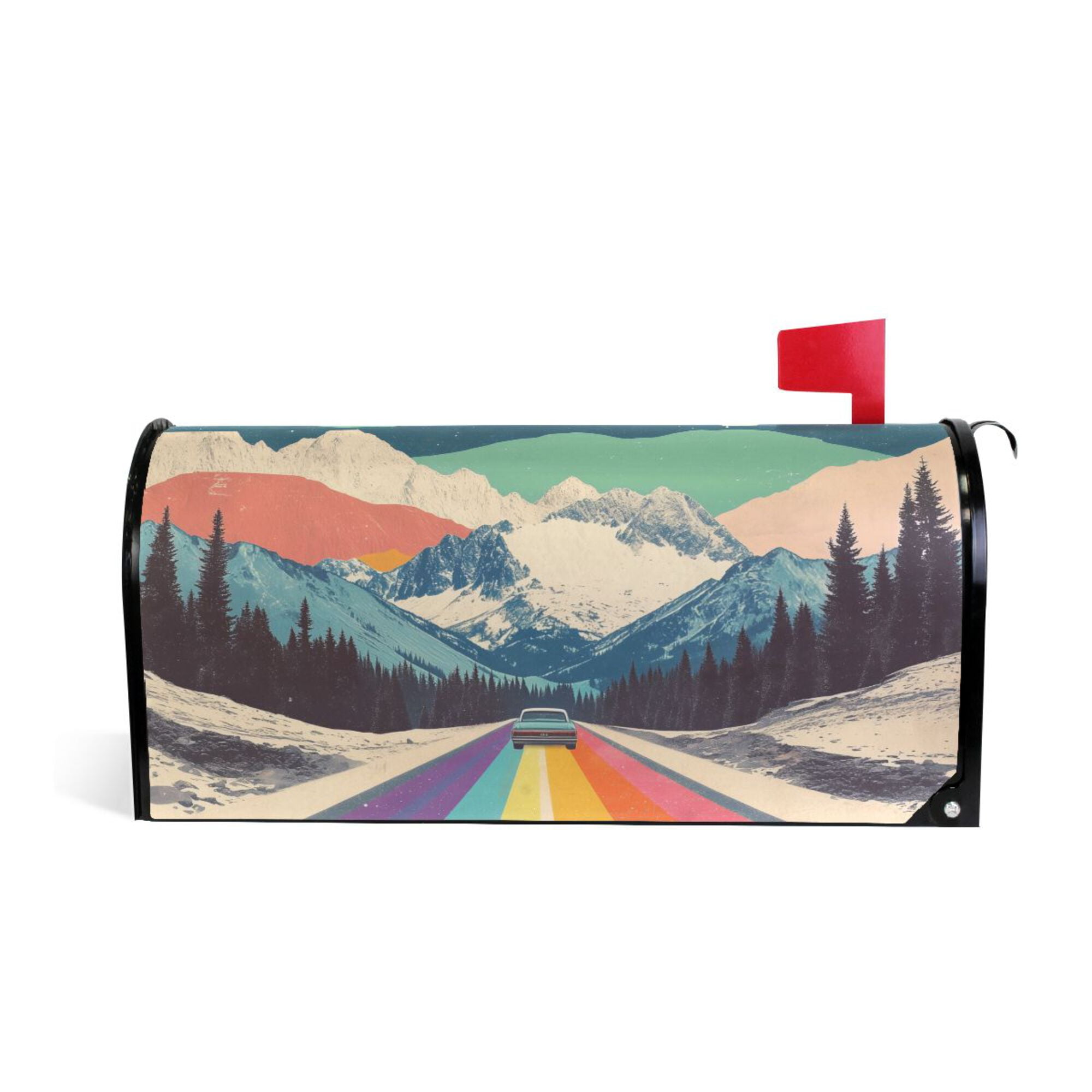 Yayeee Mailbox Cover Magnetic Standard Size Post Box Cover Wrap Decor ...