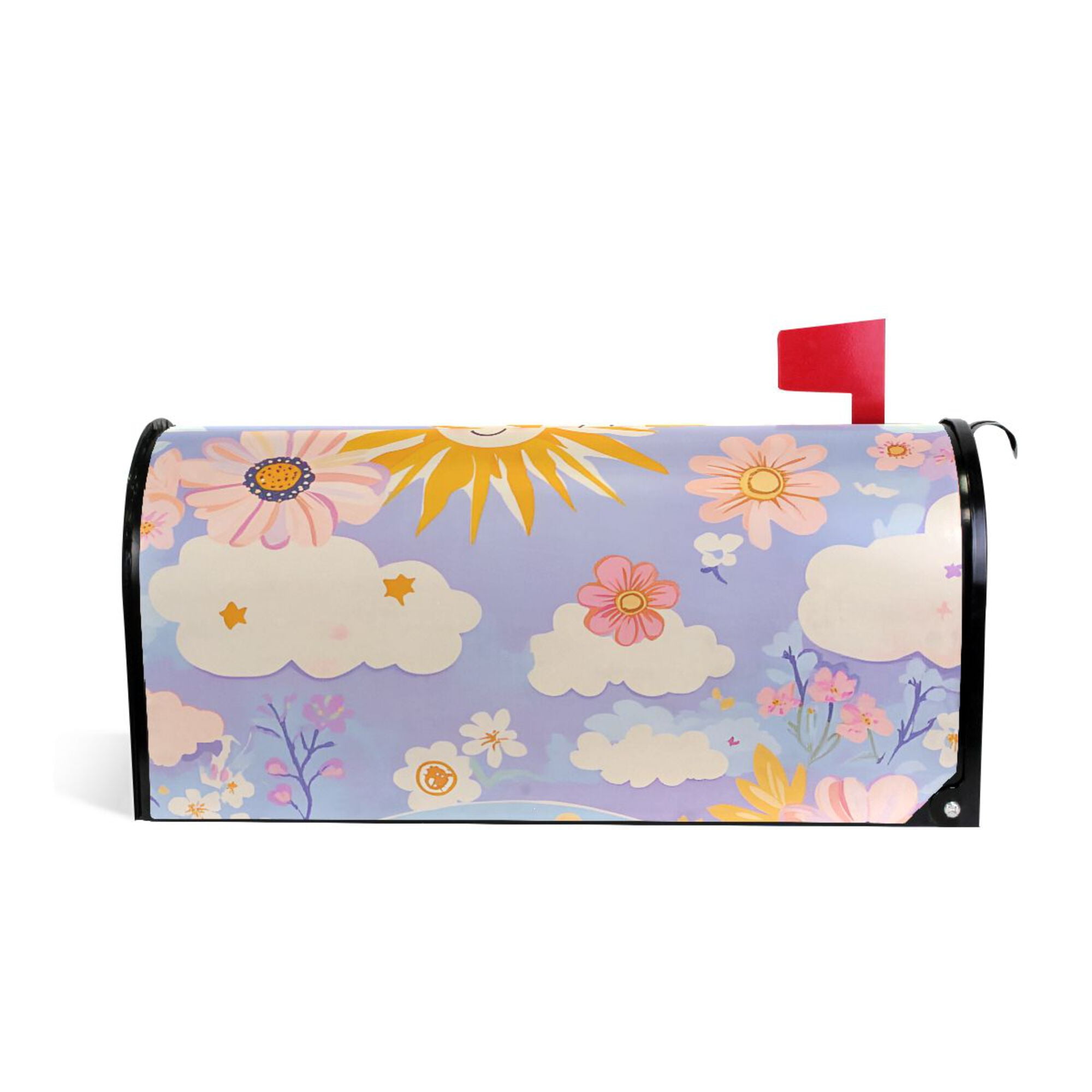 Yayeee Mailbox Cover Magnetic Standard Size Post Box Cover Wrap Decor ...