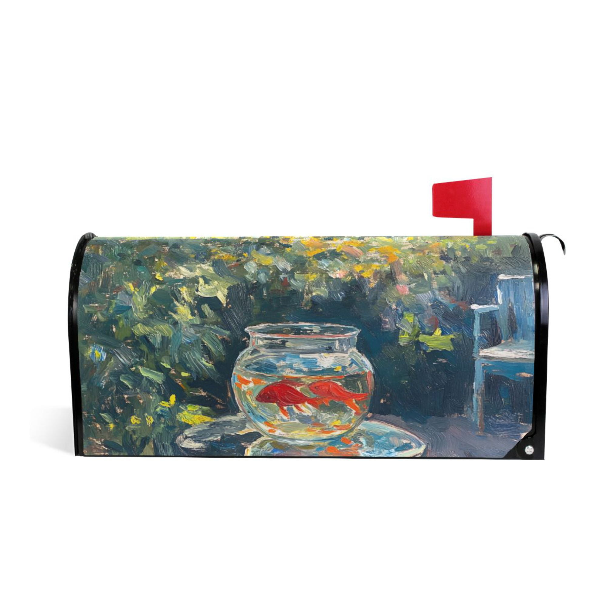 Yayeee Mailbox Cover Magnetic Standard Size Post Box Cover Wrap Decor ...