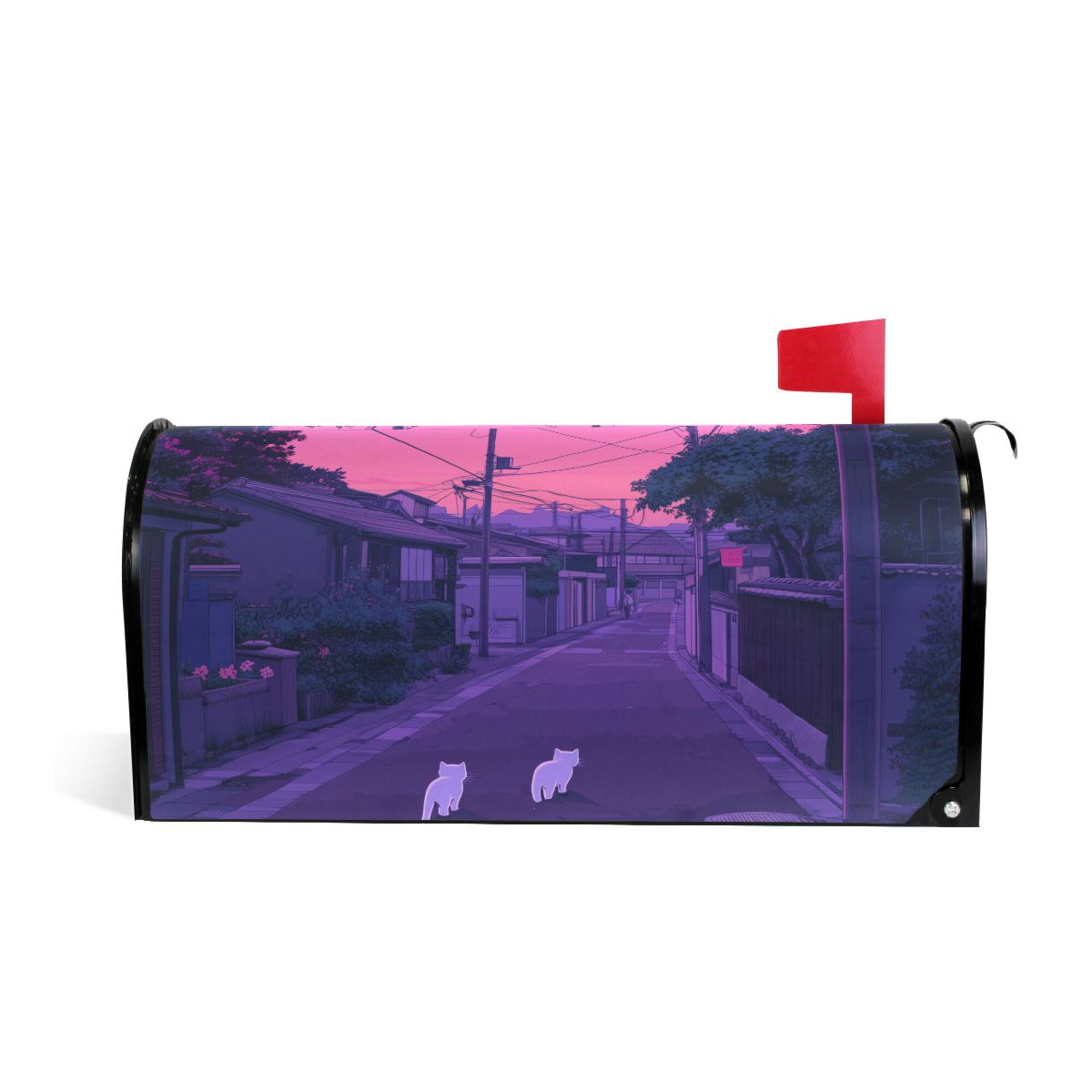 Yayeee Mailbox Cover Magnetic Standard Size Post Box Cover Wrap Decor ...