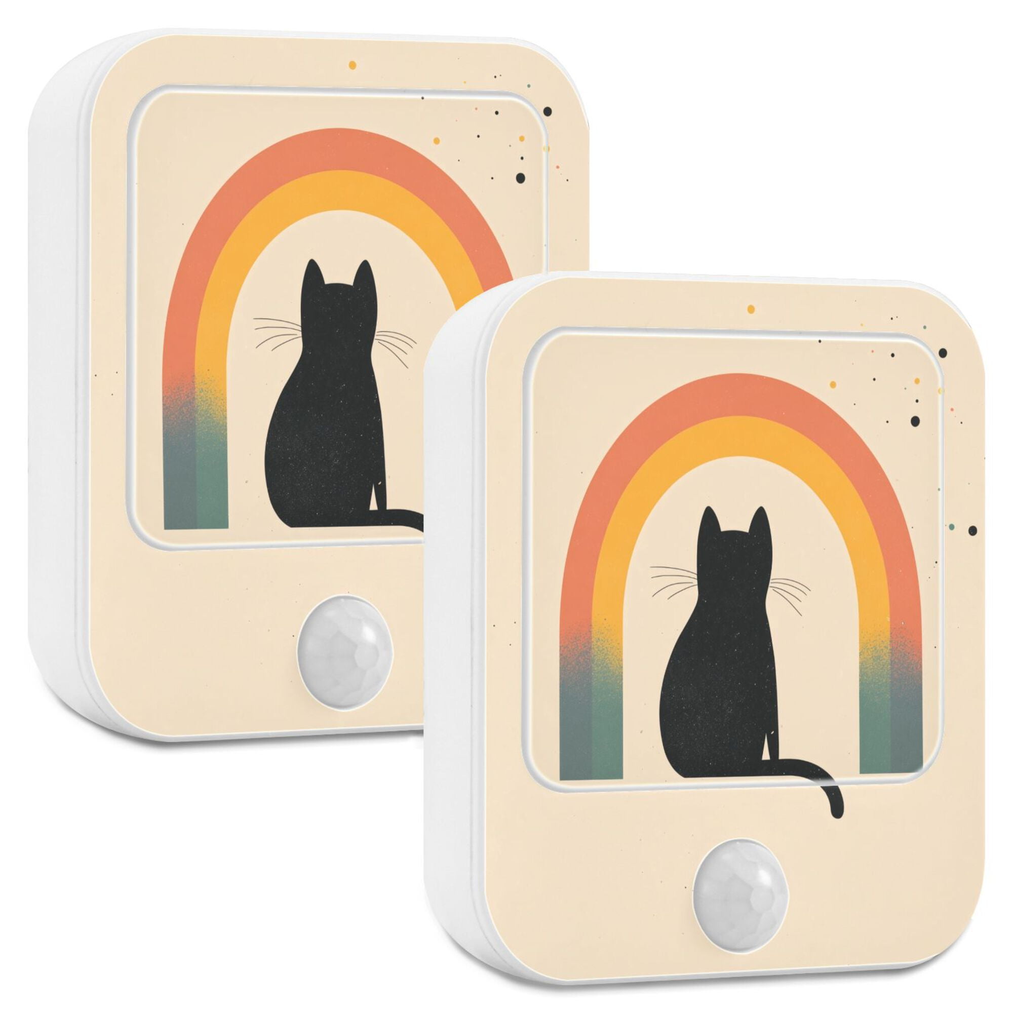 Yayeee 2-Pack Plug in LED Night Lights with Light Sensors Motion ...