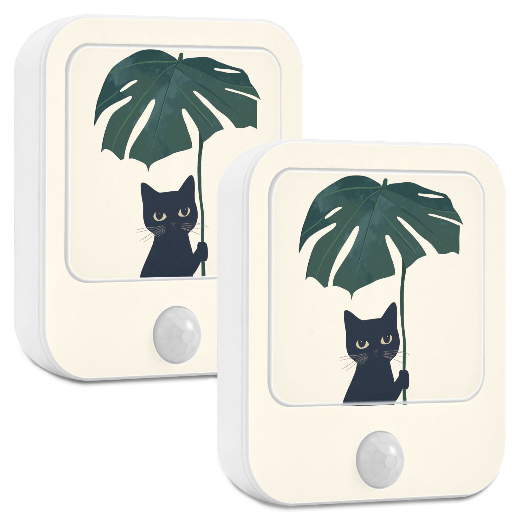 Yayeee 2-Pack Plug in LED Night Lights with Light Sensors Motion ...