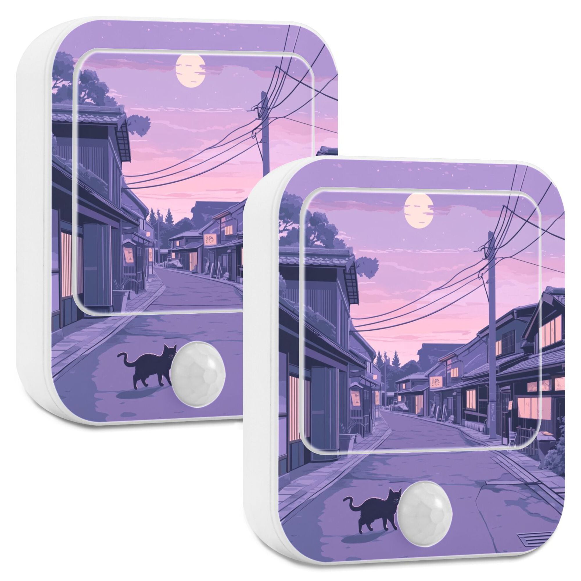 Yayeee 2-Pack Plug in LED Night Lights with Light Sensors Motion ...