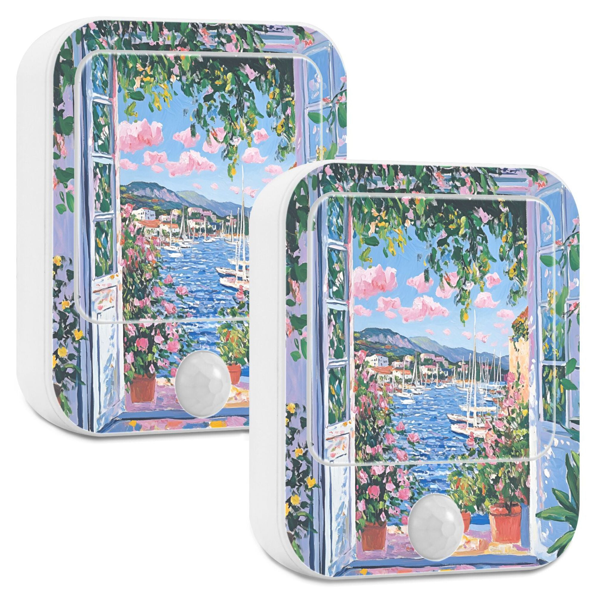 Yayeee 2-Pack Plug in LED Night Lights with Light Sensors Motion ...