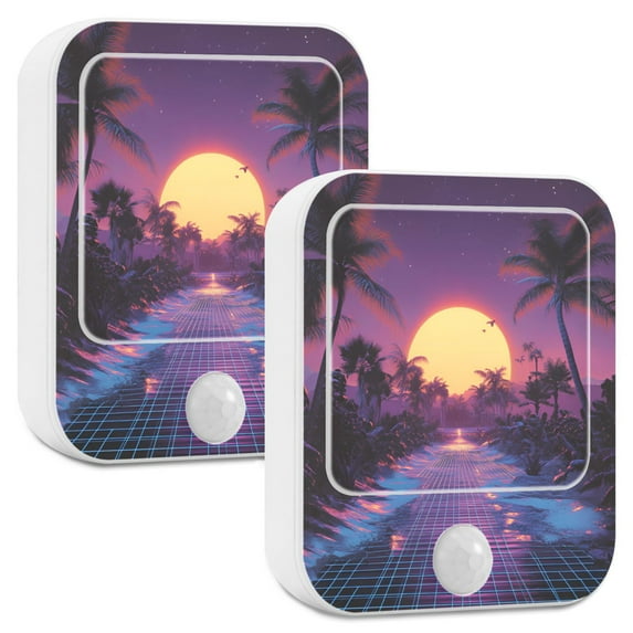 Yayeee 2-Pack Plug in LED Night Lights with Light Sensors Motion ...