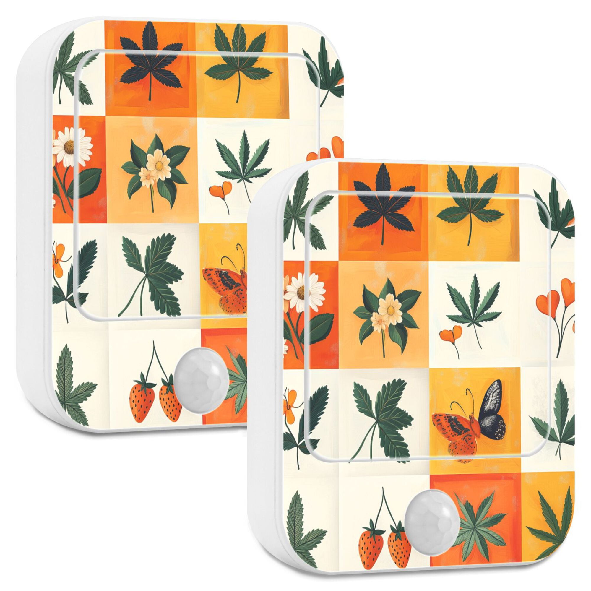 Yayeee 2-Pack Plug in LED Night Lights with Light Sensors Motion ...