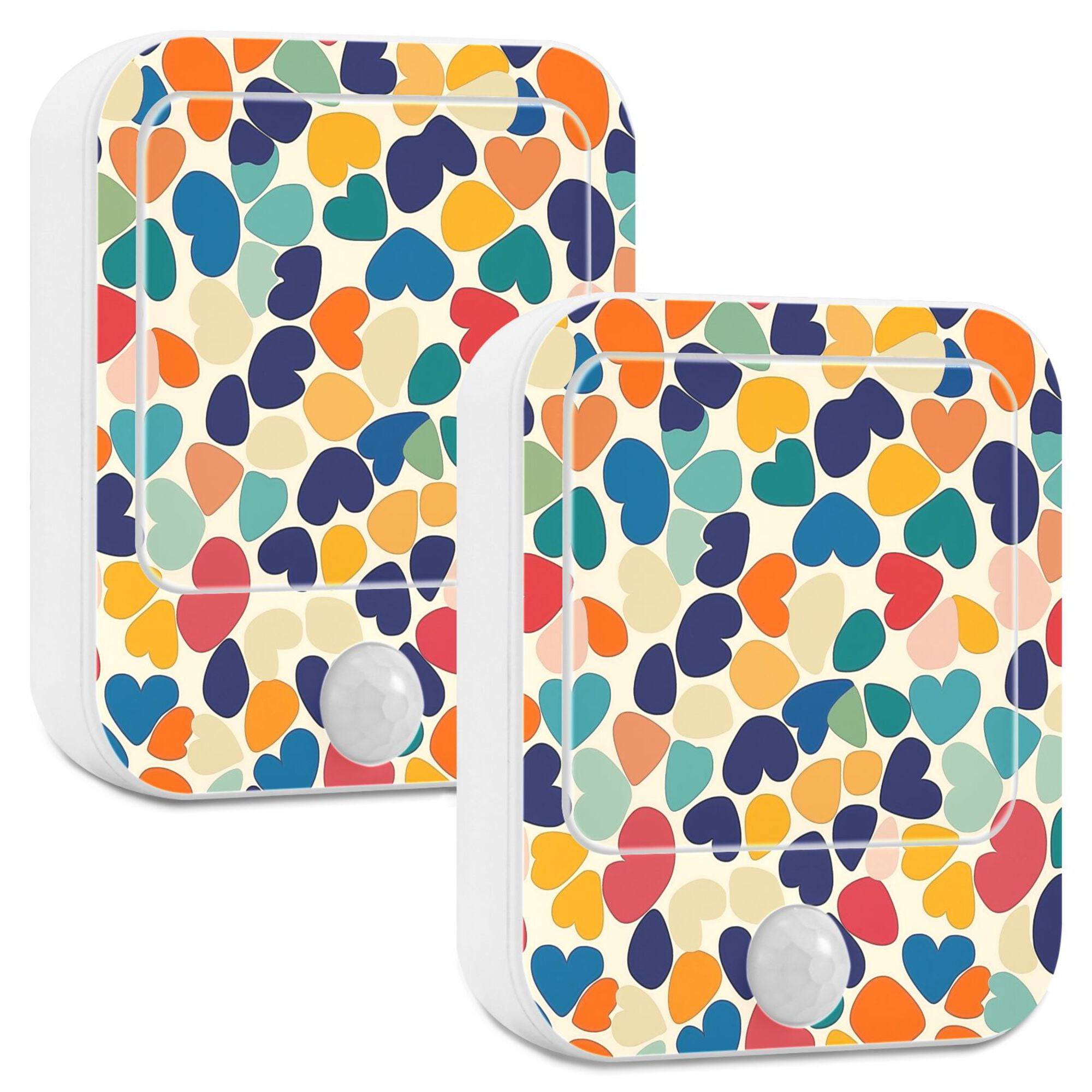 Yayeee 2-Pack Plug in LED Night Lights with Light Sensors Motion ...