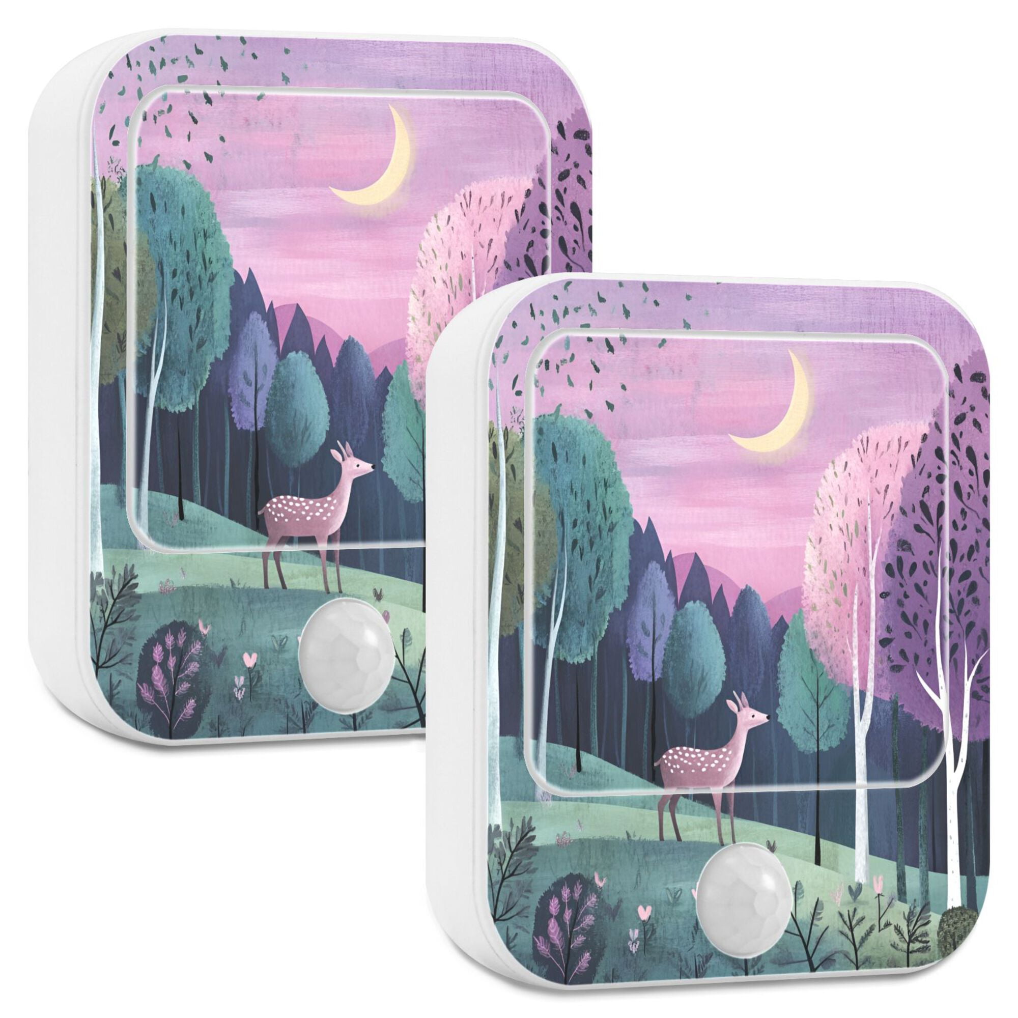 Yayeee 2-Pack Plug in LED Night Lights with Light Sensors Motion ...