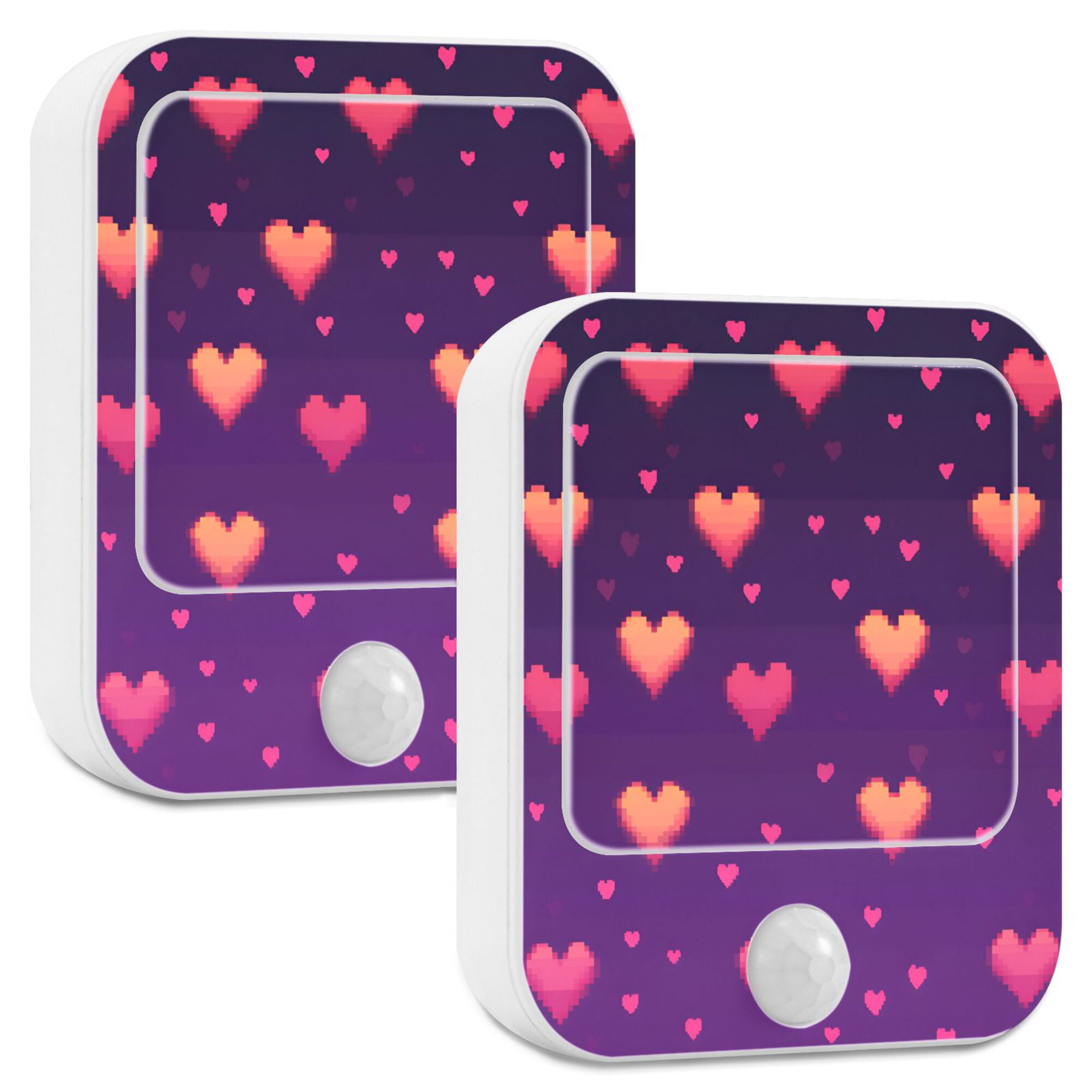 Yayeee 2-Pack Plug in LED Night Lights with Light Sensors Motion ...