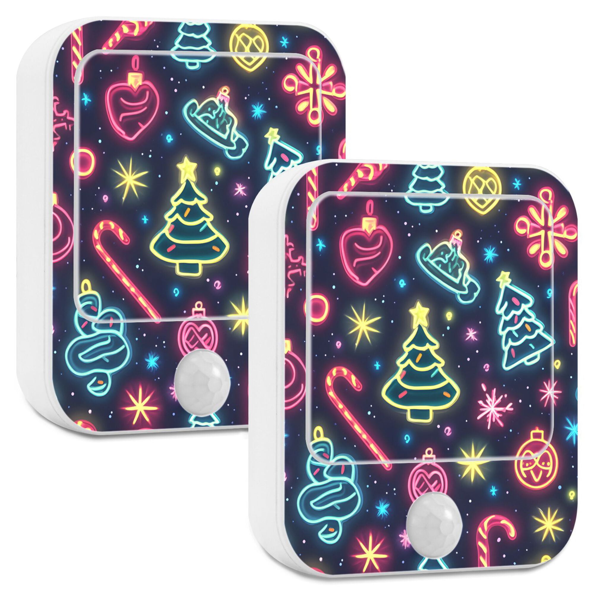 Yayeee 2-Pack Plug in LED Night Lights with Light Sensors Motion ...